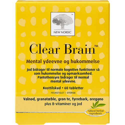 Køb New Nordic Clear Brain 60 Tabl. - Mecindo – Mecindo.dk