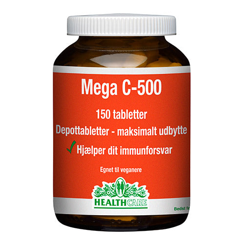Køb Health Care Mega C 500 mg 150 Tabl. - Mecindo – Mecindo.dk