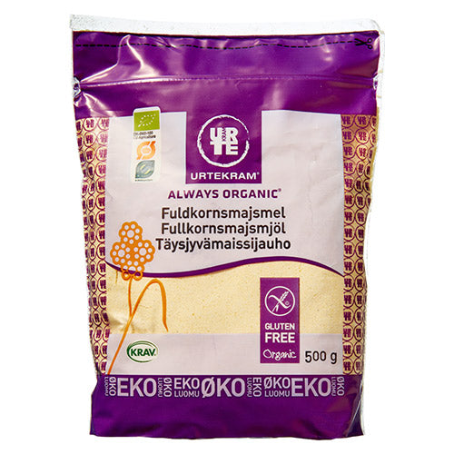 Køb Urtekram Majsmel fuldkorn Økologisk 500 g - Mecindo – Mecindo.dk