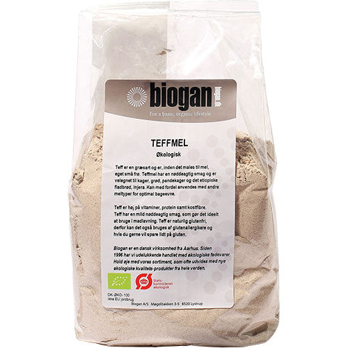 Køb Biogan Økologisk Teff Mel 500 g - Mecindo – Mecindo.dk