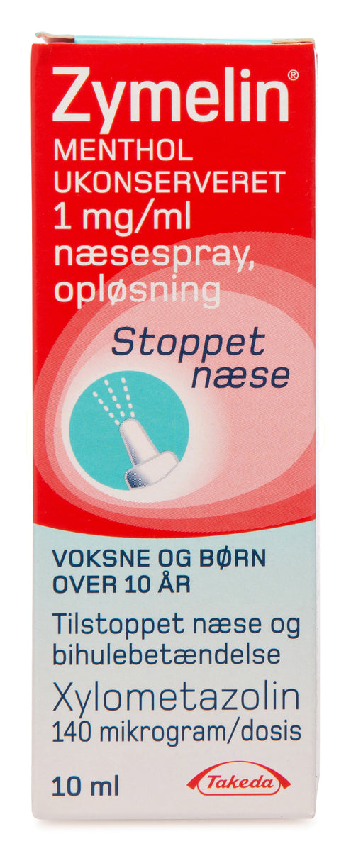 Køb Zymelin Menthol Ukonserveret 1 mg/ml 10 ml - Mecindo – Mecindo.dk